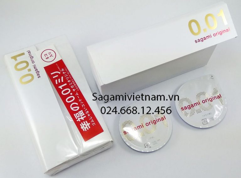 Bao cao su Sagami Original 0.01 - Hộp 5 chiếc, mỏng nhất thế giới